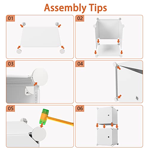 GIMTRR 8-Cube Closet Organizer, White, Portable Storage System, 30 x 30 x 30cm