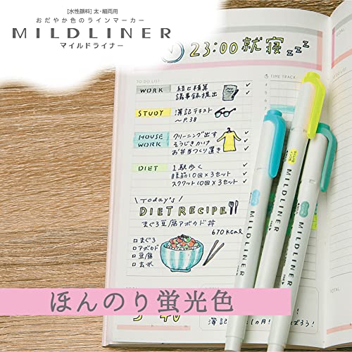 ZEBRA MILD LINER, Double Sided Highlighter, 5 Set (WKT7-5C)