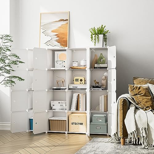 GIMTRR 8-Cube Closet Organizer, White, Portable Storage System, 30 x 30 x 30cm