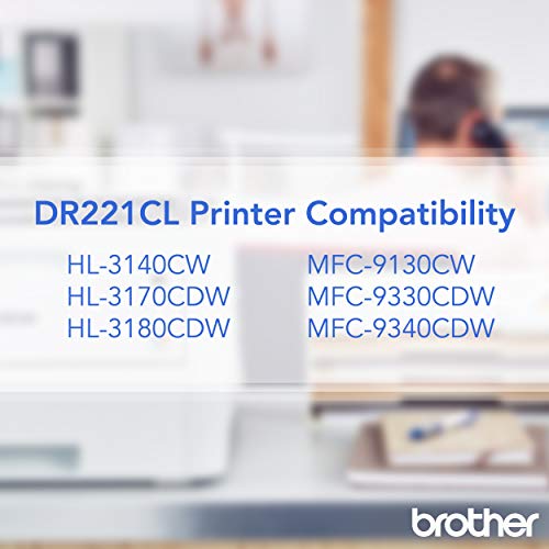 Brother Genuine-Drum Unit, DR221CL, Seamless Integration, Yields Upto 15,000 Pages, Color