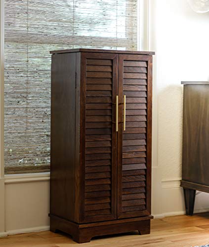 Hives and Honey Porsha Fully Locking Jewelry Armoire, Chocolate
