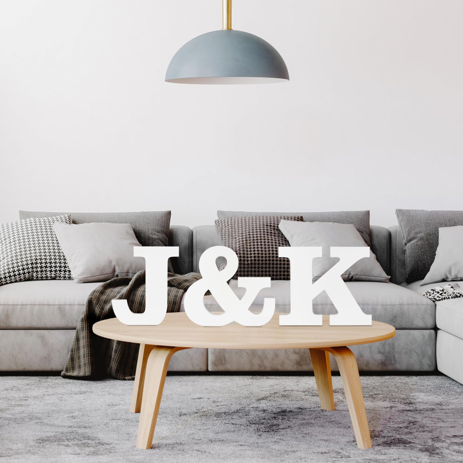 12 Inch White Wood Letters, Extra Large Unfinished Wooden Letters for Wall Decor, Printable Alphabet Letters Free Standing Solid Letters for Home Bedroom Wedding Birthday Party DIY Craft, Letter K