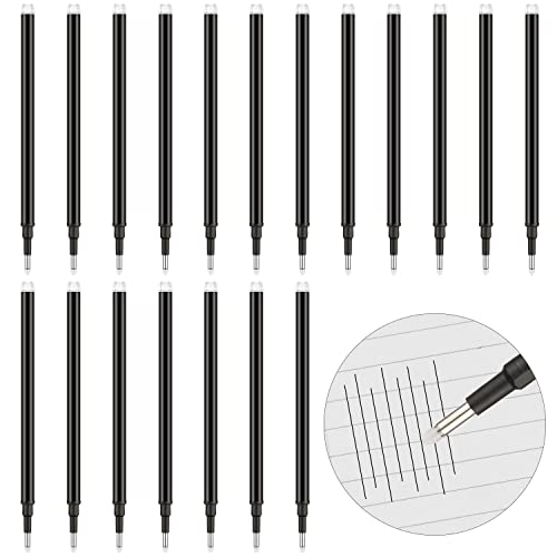 24 Pieces Gel Ink Refills Erasable Gel Refills for Erasable Gel Ink Pens, Fine Point 0.7 mm (Black)