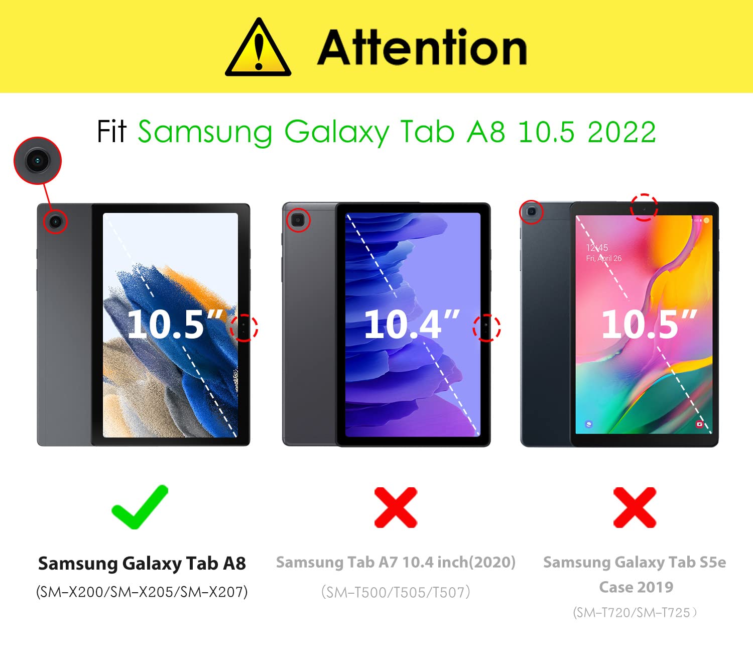 DTTO for Samsung Galaxy Tab A8 10.5 inch Case 2022, Premium Leather Business Folio Stand Cover with 3 Pack HD Tempered Glass Screen Protector for Galaxy Tab A8 10.5" [SM-X200/X205/X207], Blue