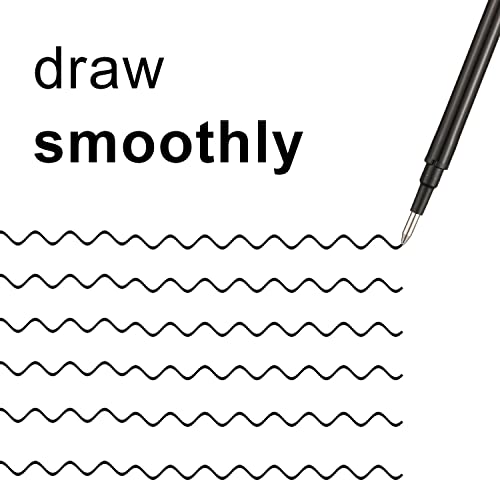 24 Pieces Gel Ink Refills Erasable Gel Refills for Erasable Gel Ink Pens, Fine Point 0.7 mm (Black)