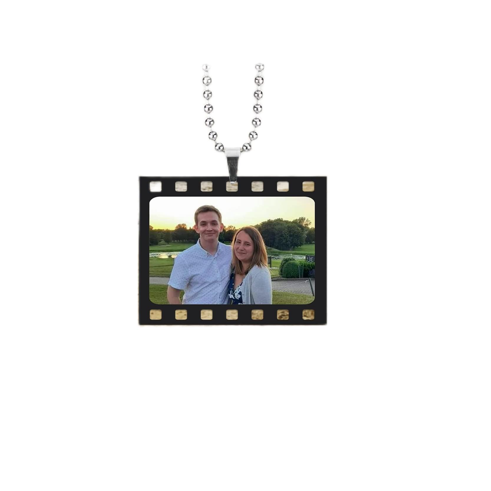 souleather Personalized Acrylic Memory Film Car Pendant, Ideal for Anniversary, Wedding, Birthday, Unisex, Circle, Handmade, Car Decoration