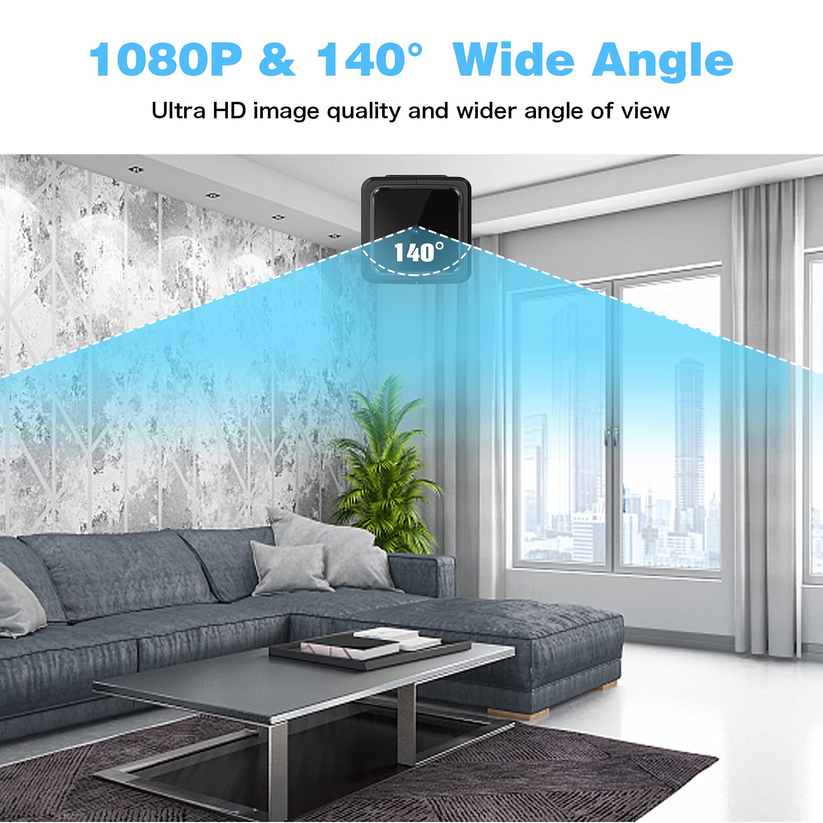 Spy Camera HD 1080P Mini Hidden Camera with 32G Card Small Camera Nanny Cam with Night Vision Hidden Spy Cam for Home Indoor Outdoor