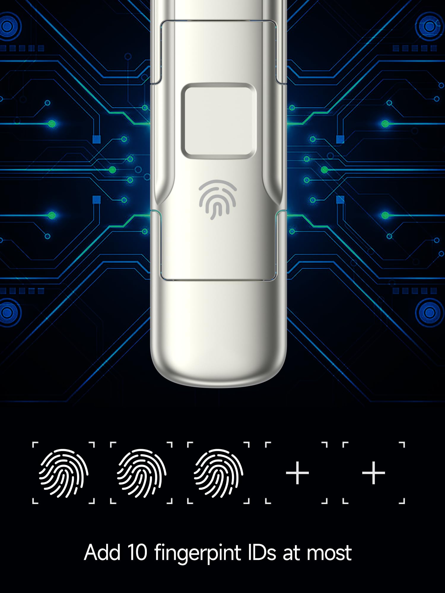 MOVE SPEED 1TB USB3.2 Solid State USB Flash Drive 520MB/s AES256 & Fingerprint Encryption Type C USB Gen 2 Thumb Drive