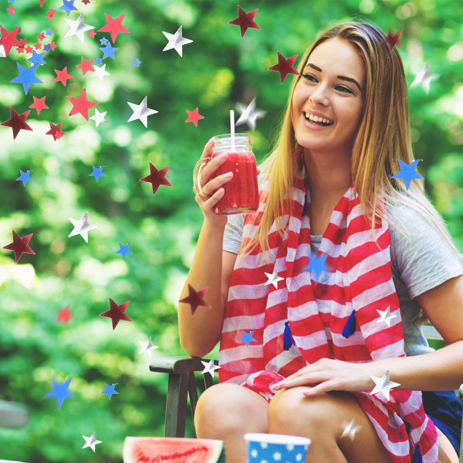 1 Independence Day Confetti Party Table Confetti Star Glitter Festival Confetti Star Sequin Confetti Table Scatter Star Confetti Party Confetti Decorative Confetti Party Decor