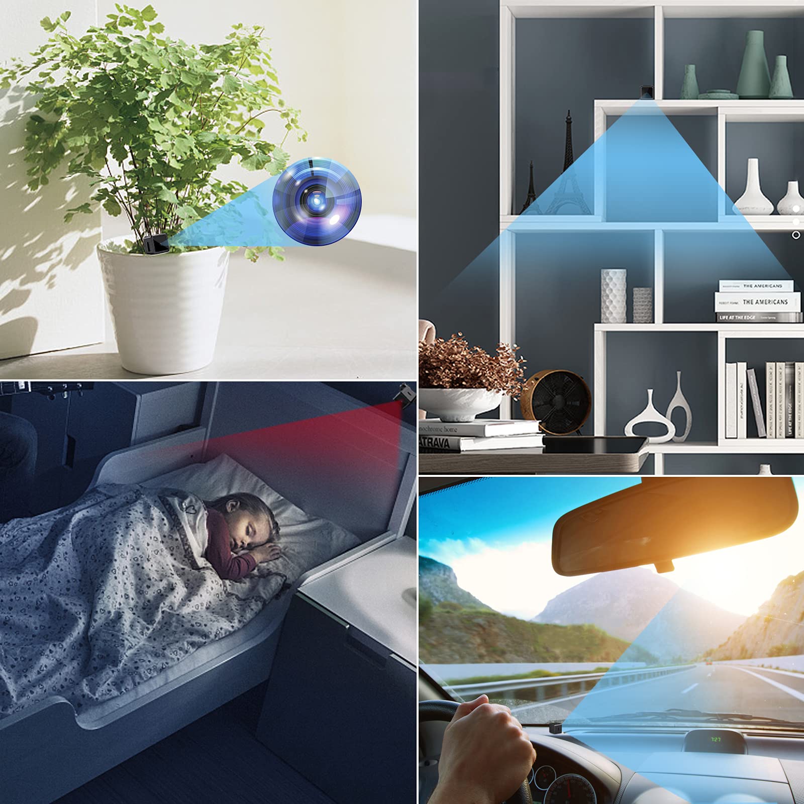 Spy Camera HD 1080P Mini Hidden Camera with 32G Card Small Camera Nanny Cam with Night Vision Hidden Spy Cam for Home Indoor Outdoor