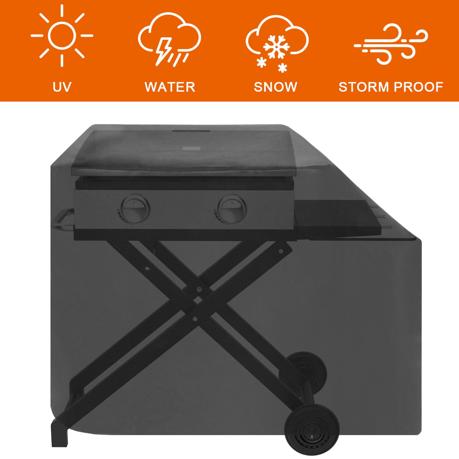 Portable Grill Cart for Blackstone 17 Inch & 22 Inch Table Top Griddles, Folding Cart Griddle Stand with Side Shelf for Blackstone 17" 22" Grills, Backyard, Camping and Outdoor Cooking