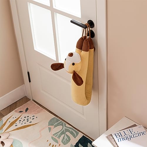 Sunolga 38" Weighted Door Draft Stopper Under Door Noise Air Stopper 2.4LB, Dog Shape Sound Proof Draft Guard for Doors and Windows