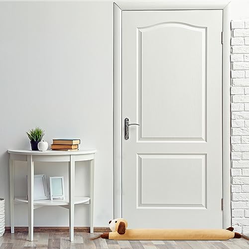 Sunolga 38" Weighted Door Draft Stopper Under Door Noise Air Stopper 2.4LB, Dog Shape Sound Proof Draft Guard for Doors and Windows