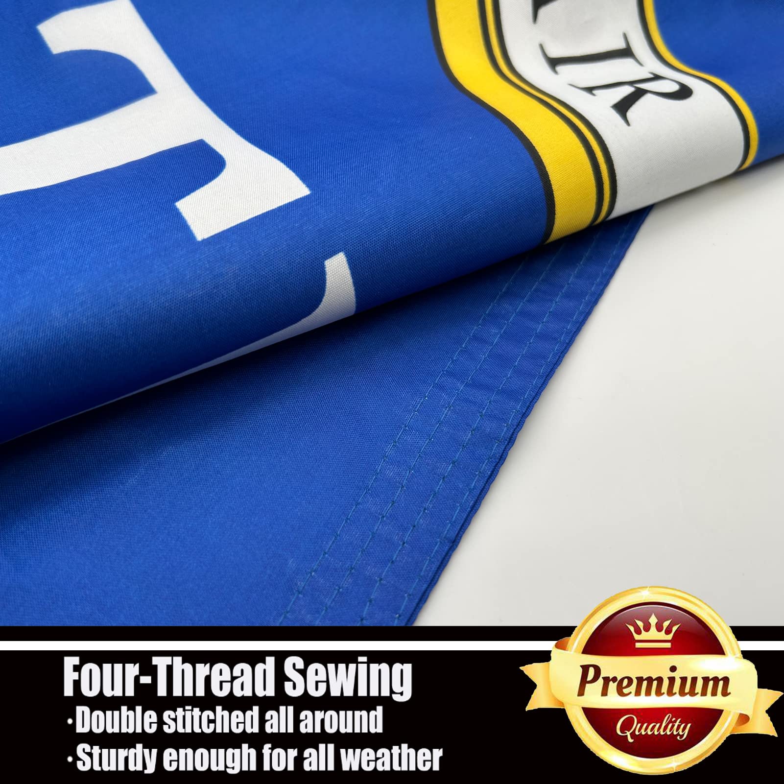 US Air Force Emblem Veteran Flag 3x5 Outdoor Double Sided 3 Ply-USAF Military Flags-Vivid Color Clear Pattern Reinforcement Sewing Durable Polyester with 2 Brass Grommets