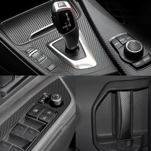 GRTHTATI 1FT X 5FT 3D Carbon Fiber Vinyl Wrap for Cars Interior & Exterior Automotive Vinyl Wraps with Air Release Channel Including Vinyl Wrap Tool Kit