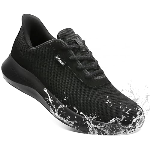OXOMOCA Non Slip Work Shoes for Men Women Restaurant Slip On Shoes for Mens,Slip Resistant Work Waterproof Sneakers Resistant Lightweight Comfortable Kitchen Chef Shoes Food Service Z-Black
