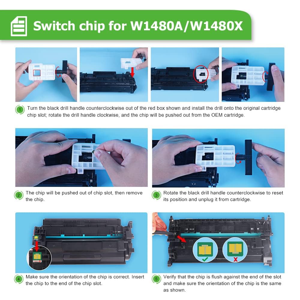 148X 148A Toner Cartridge Black High Yield 2 Pack Compatible Replacement for HP 148X 148A W1480X W1480A for HP Laserjet Pro 4001dw 4001dn 4001n MFP 4101fdw 4101fdn Printer Ink