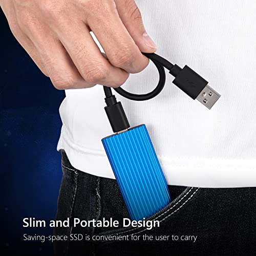 Mersuii Mini Solid State Drive for Laptop Windows 7 Mac Shockproof Portable Mobile Solid State Drive 1TB Red