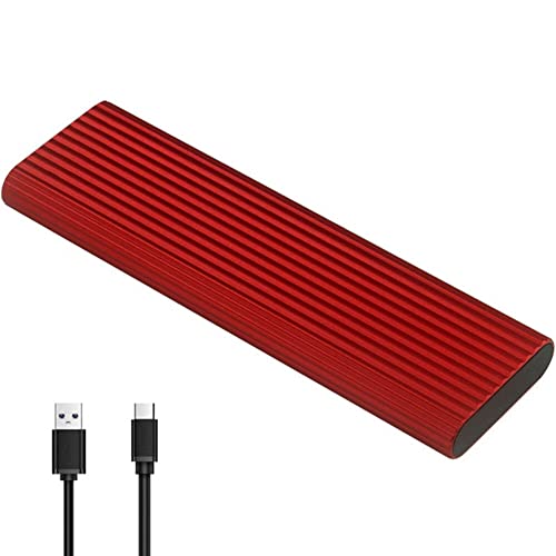 Mersuii Mini Solid State Drive for Laptop Windows 7 Mac Shockproof Portable Mobile Solid State Drive 1TB Red