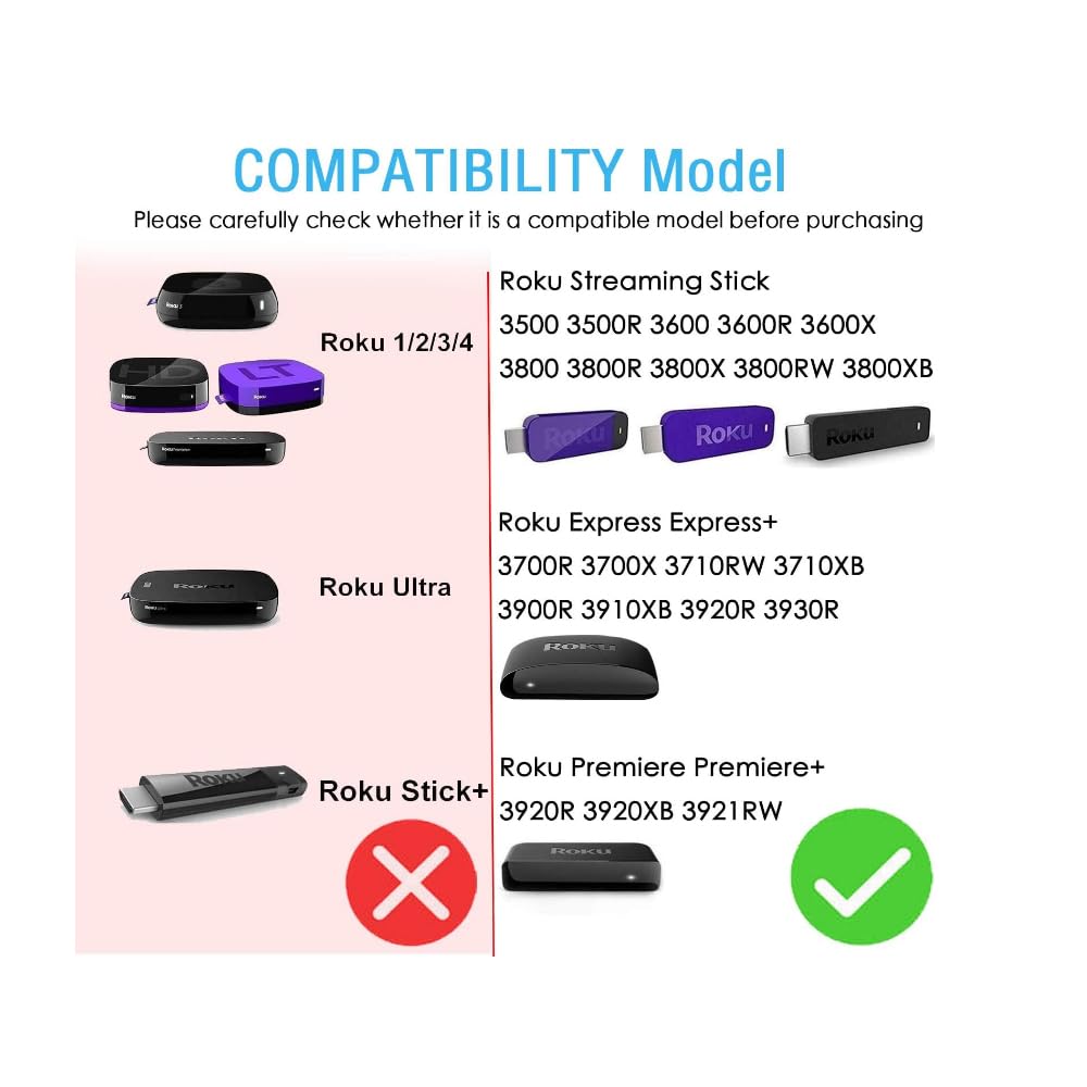 Tluobiz Replace Roku Voice Remote Charger 5V USB Power Cord Compatible with Roku Voice Remote Pro Rechargeable Voice Remote, Roku Micro USB power