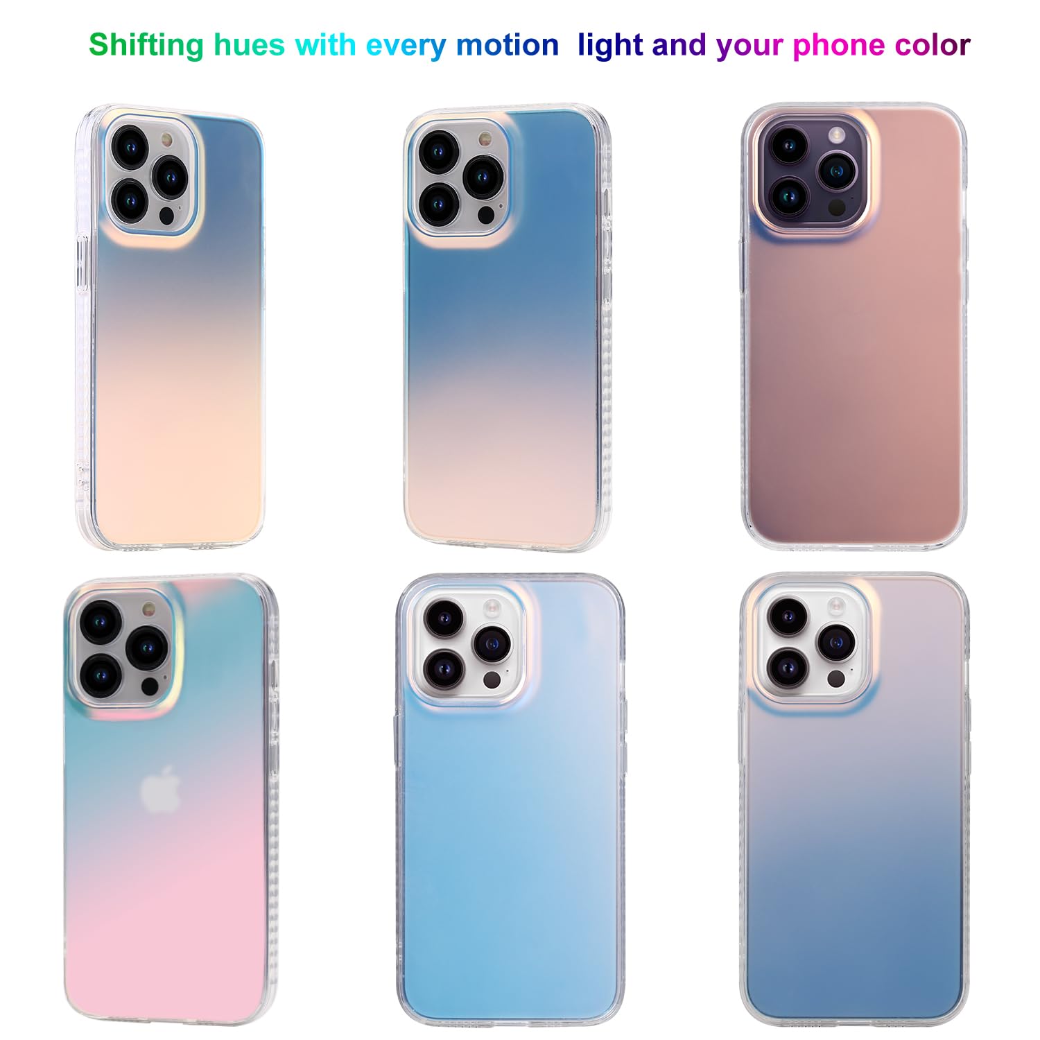 Goodon for iPhone 13 Pro Max Case with Bumper, Fashionable Design for Women Girls,[Military Grade Drop Protection] Shockproof Protective Luxury Aesthetic Phone Cover 6.7 inch, Gradient Color