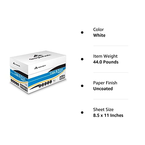 10 Ream Case of GP Copy & Print Paper, 8.5 x 11 Inches Letter Size, 92 Bright White, 20 Lb, Ream of 500 Sheets, 5000 sheets total per case