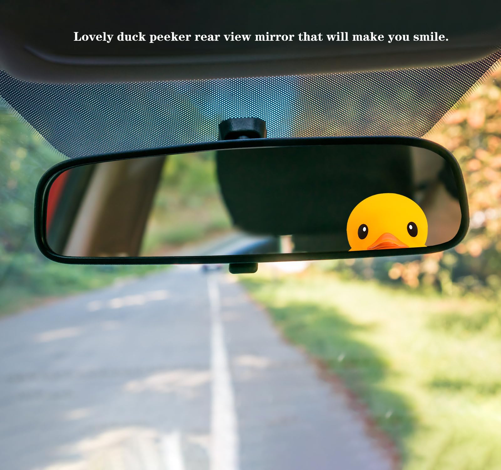 LUAATT Duck Peeker Rear View Mirror/Windshield Decal,2 Pcs Cute Duck Car Mirror Sticker Vinyl Truck Window Sticker
