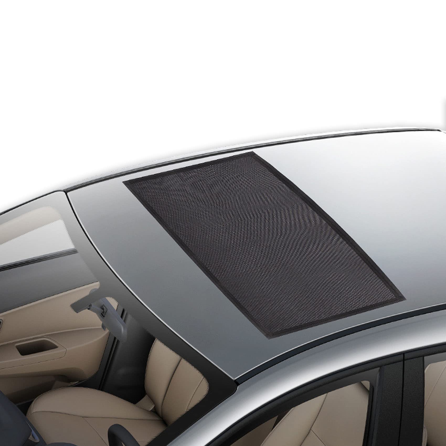 ASUBHA Magnetic Car Sunroof Sun Shade Breathable Mesh, Car roof Cover for Overnight Camping, Quick Install, UV Sun Protection for Moonroof and Side Window, Car Camping Accessories