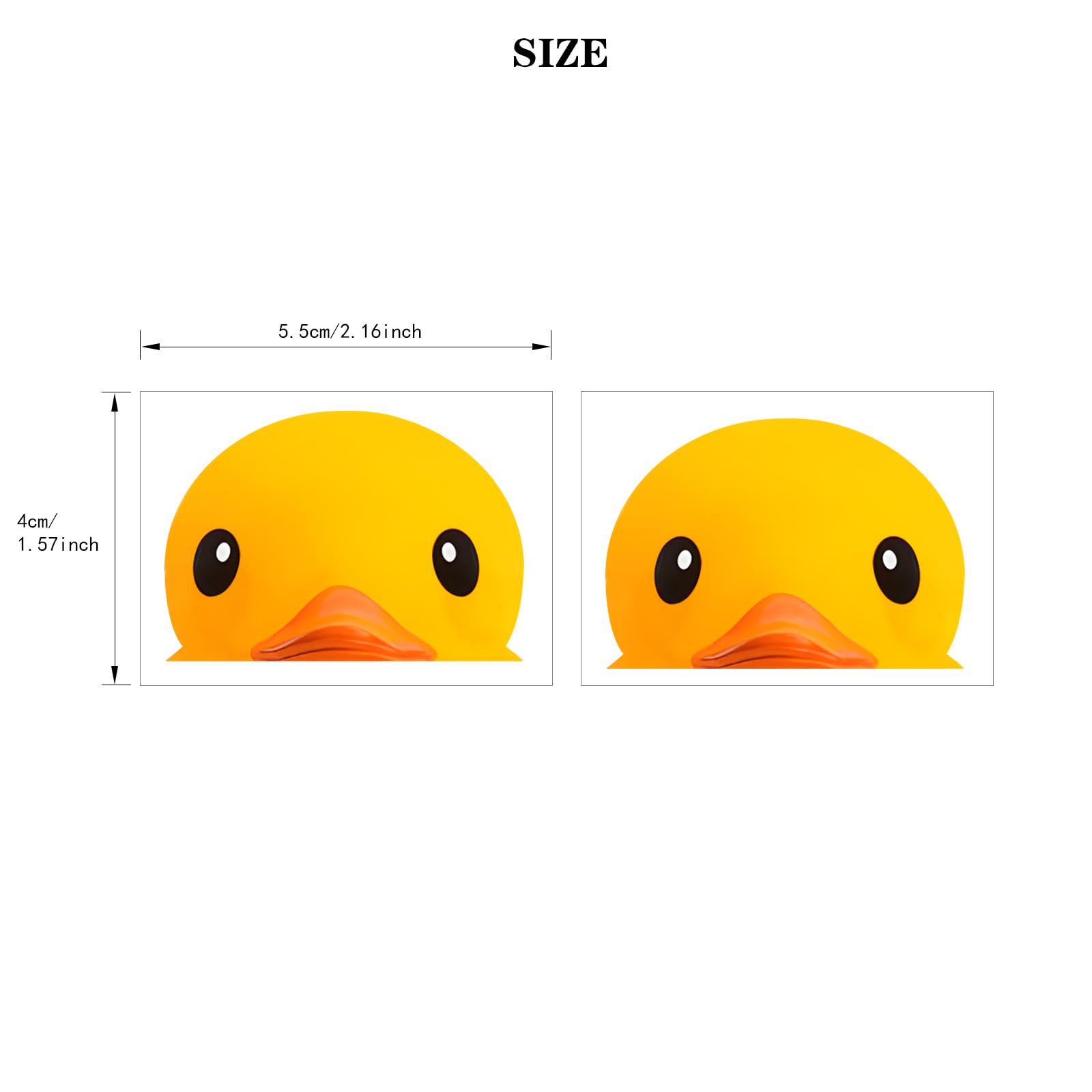 LUAATT Duck Peeker Rear View Mirror/Windshield Decal,2 Pcs Cute Duck Car Mirror Sticker Vinyl Truck Window Sticker