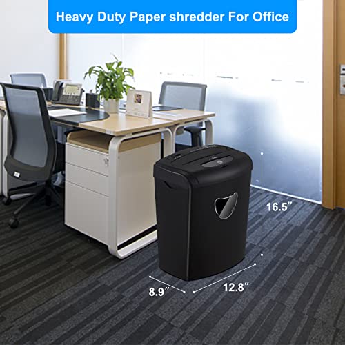 Paper Shredder, 12-Sheet Cross Cut with 5.55-Gallon Basket, P-4 Security Level, 3-Mode Design Shred Card/CD/Staple/Clip, Heavy Duty with Jam Proof System, Paper Shredder for Office (ETL)