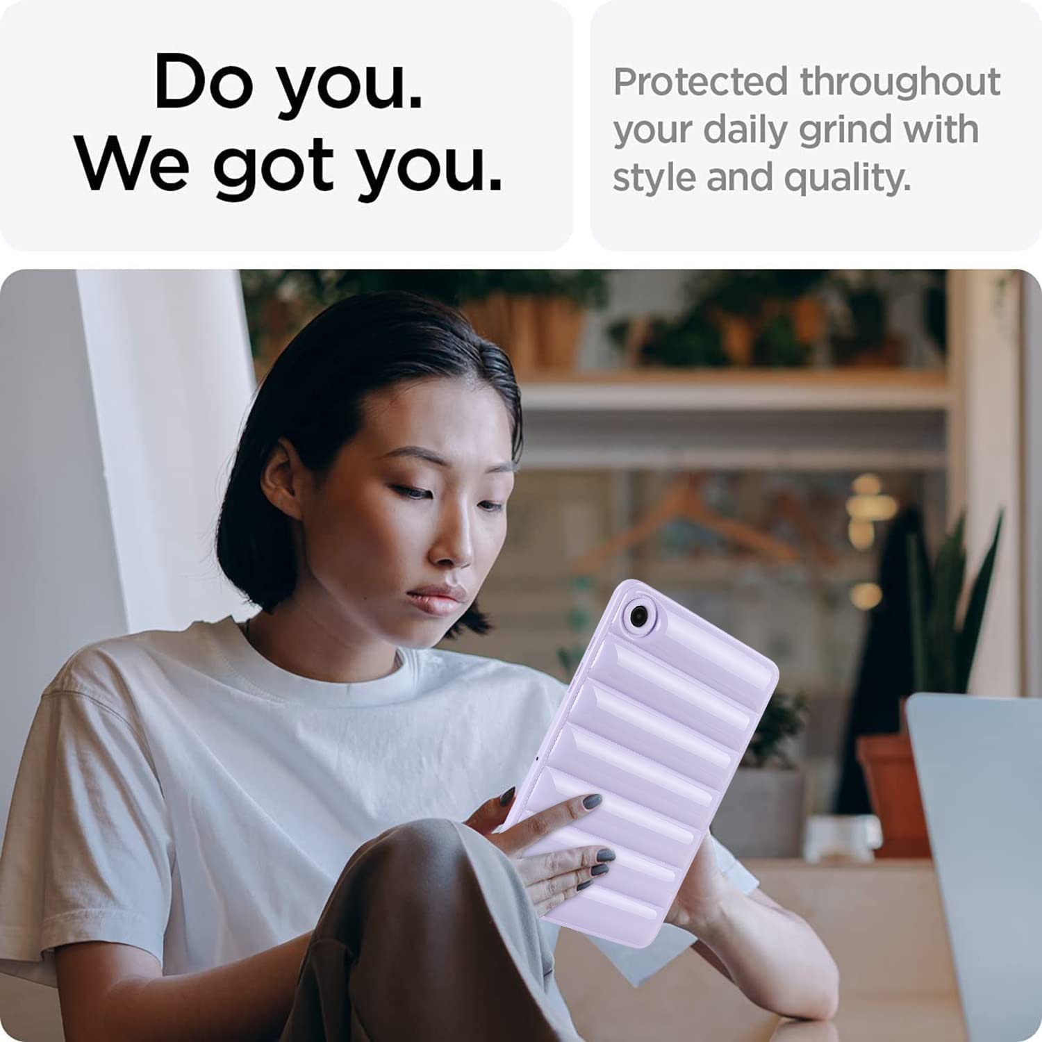 FERKAP Stand Tablet Cover Tablet Case Compatible with Samsung Galaxy Tab A8 10.5 inch 2021 (SM-X200/X205),Ultra Thin Lightweight Full Protective Cover Drop-Proof Shock-Proof (Color : Purple)