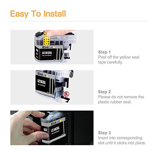 E-Z Ink (TM Compatible Ink Cartridge Replacement for Brother LC-103XL LC103XL LC103 XL LC103BK High Yield Compatible with DCP-J4110DW DCP-J152W MFC-J285DW MFC-J870DW MFC-J245 MFC-J4310DW (2 Black)