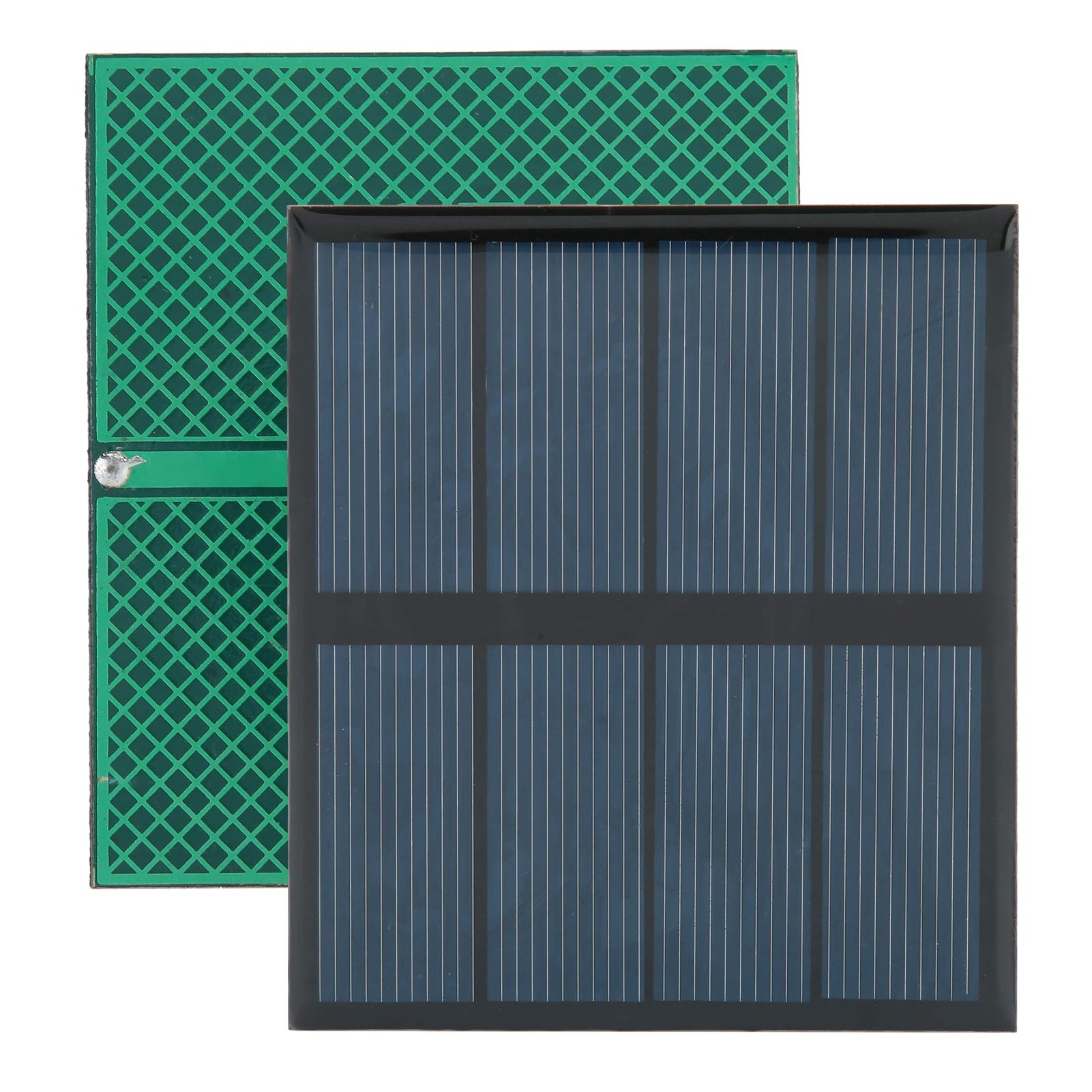 Mini Small Solar Panel, 2Pcs Polycrystalline Silicon Diy Battery Charger Kit 0.6W 2V for Small Dc Batteries for Low Power Devices