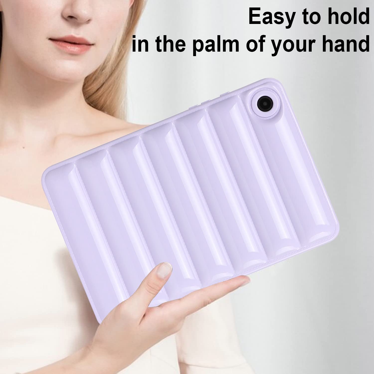 FERKAP Stand Tablet Cover Tablet Case Compatible with Samsung Galaxy Tab A8 10.5 inch 2021 (SM-X200/X205),Ultra Thin Lightweight Full Protective Cover Drop-Proof Shock-Proof (Color : Purple)