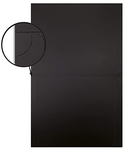 25 Pack Black Certificate Holders, Diploma Holders, Document Covers with Gold Foil Border, by Better Office Products, for Letter Size Paper, 25 Count, Black