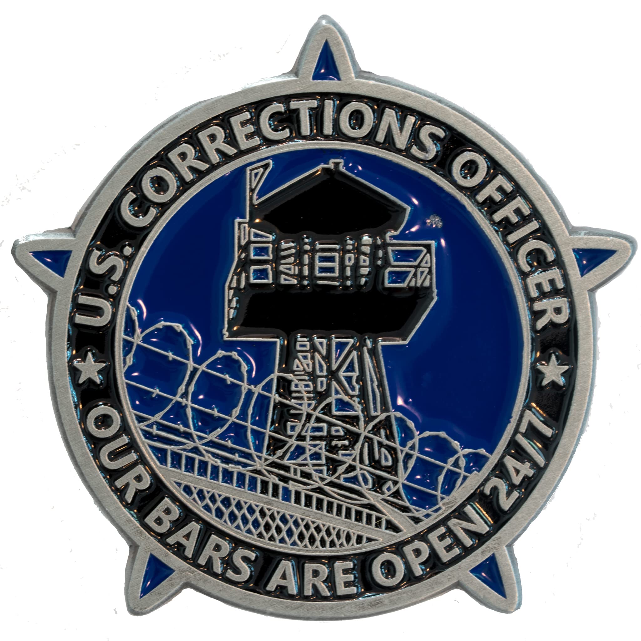 Corrections Officer Challenge Coin Star Shaped