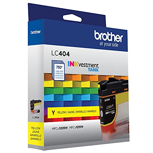 Brother Genuine LC404Y Yellow INKvestment Tank Ink Cartridge