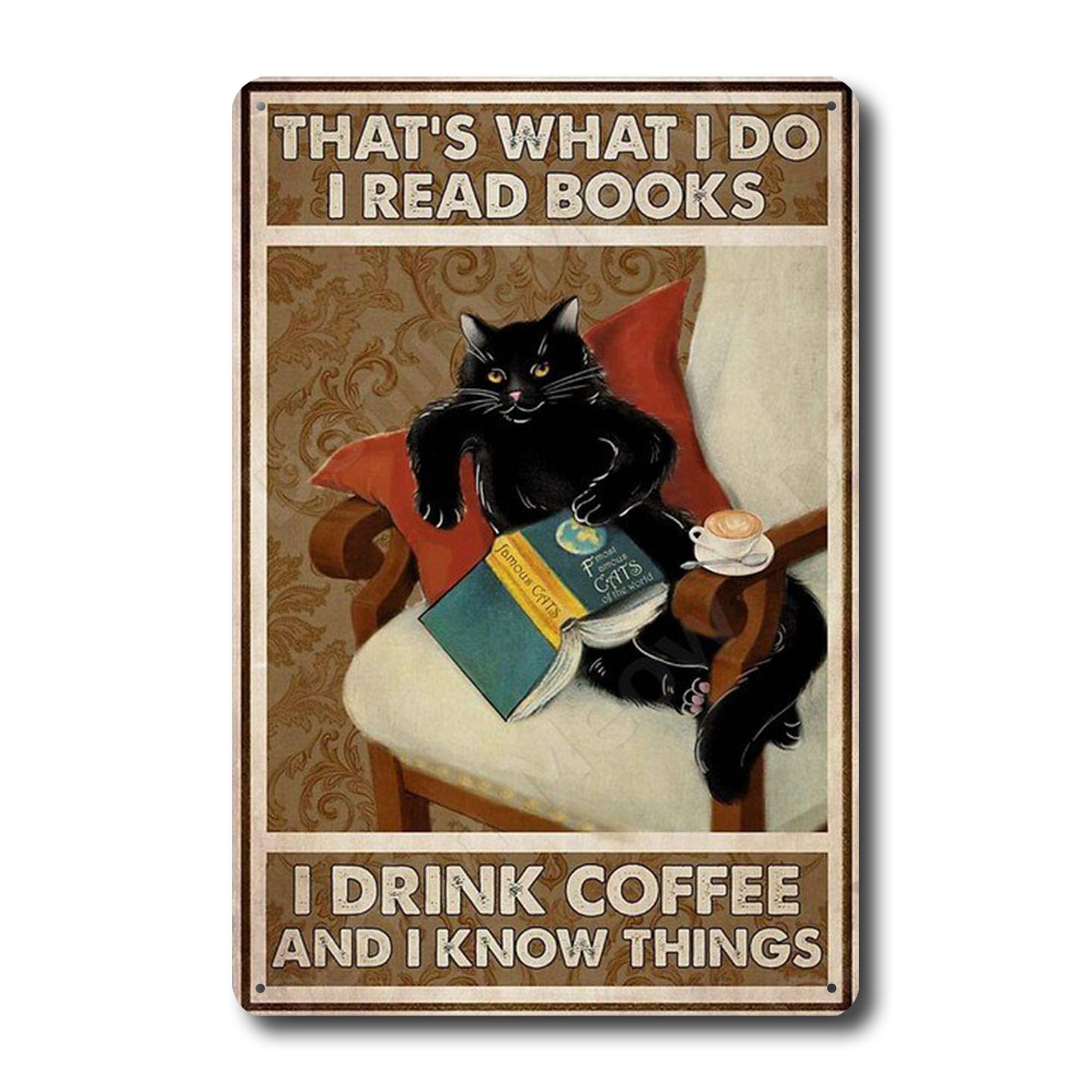 Black Cat Decor - 8x12 Cute Tins Black Cat Gifts - Black Panther Wall Art Black Cat Decorations for The Home - What Matters Most is How You See Yourself