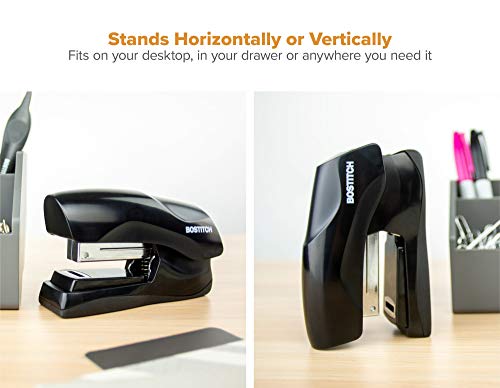 Bostitch Stapler with Staples Value Pack Set, Heavy Duty Stand Up Stapler, Black, 40 Sheet Capacity with 5000 Staples, Small Stapler Size, Fits Into The Palm of Your Hand (B175-BLK -VP)