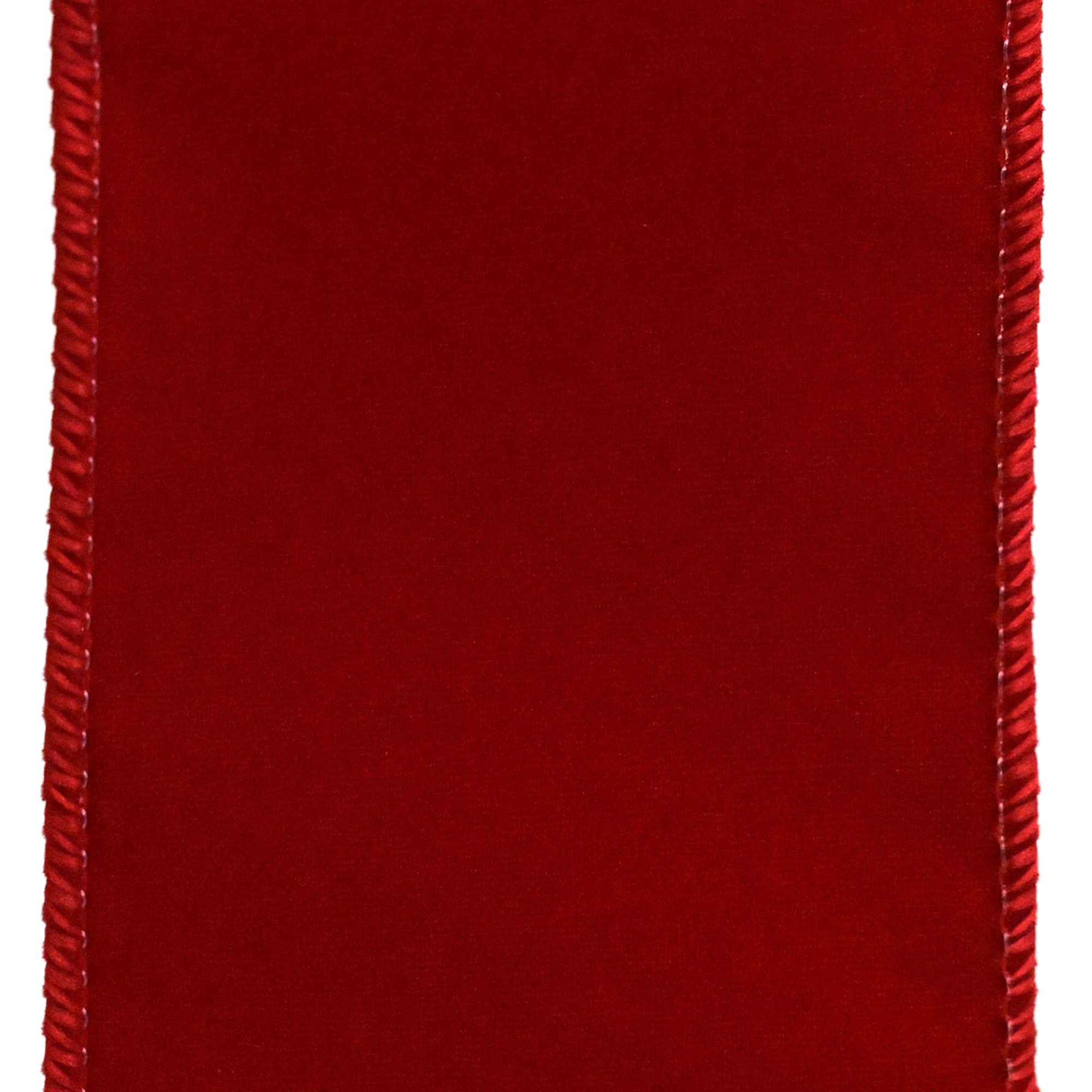 Homeford Outdoor Christmas Velvet Wired Ribbon, 2-1/2-inch, 10-Yard, Medium Red