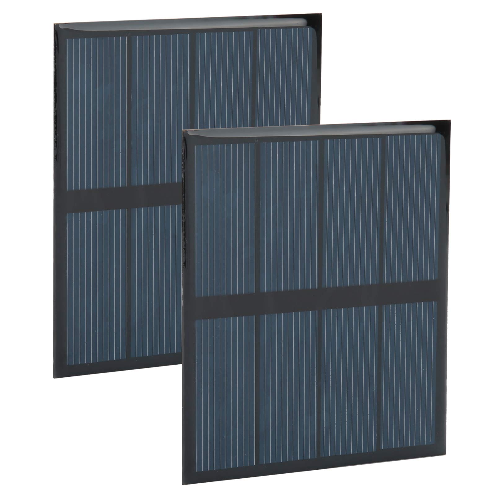 Mini Small Solar Panel, 2Pcs Polycrystalline Silicon Diy Battery Charger Kit 0.6W 2V for Small Dc Batteries for Low Power Devices