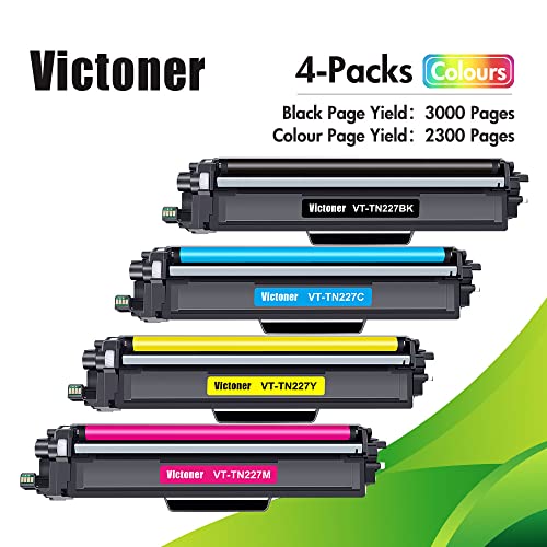 VICTONER Compatible Toner Cartridge Replacement for Brother TN227 TN 227 TN223 TN-227 TN227BK HL-L3270CDW MFC-L3770CDW MFC-L3750CDW HL-L3290CDW HL-L3210CW Printer High Yield (4 Pack TN-223BK/C/M/Y )