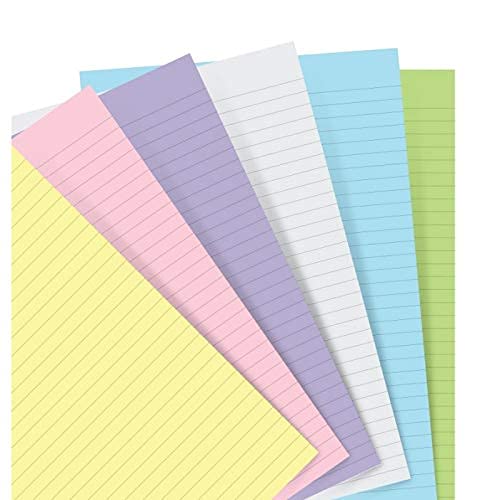 1InTheOffice Wide Filler Paper, Loose Leaf Binder Paper, Pastel, 8"W x 10.5"H, 100/Pack