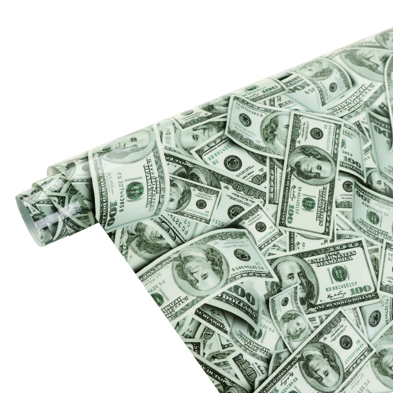 HTVSTD Heat Transfer Vinyl Roll - Hundred Dollars Patterned HTV Vinyl Heat Transfer Vinyl HTV Money Patterned Iron On Vinyl for T-Shirts Heat Transfer Vinyl for Fabrics (12inches*5ft)
