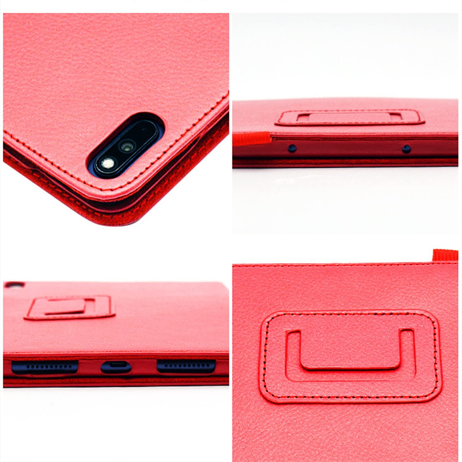 MEOORHE Sleek Comfortable Sleek Leather Tablet Case for Samsung Galaxy A7 Lite A8 A 10.5 A 10.1 Stable Stand Folio Design Edge Reinforced Protector Cover Bumper(Purple,A 10.1 2019 T510)