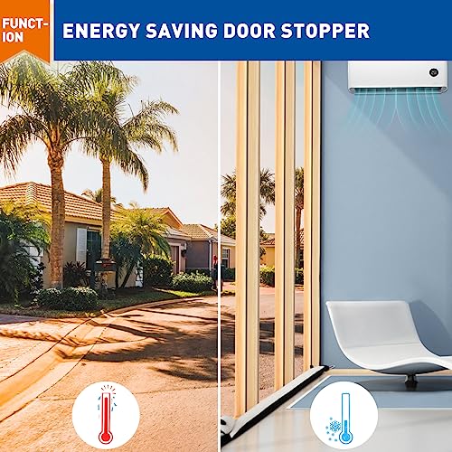 MAGZO Under Door Draft Stopper 36 Inch, Weighted Animal Noise Blocker for Door, Panda Draft Guard with Hook Loops