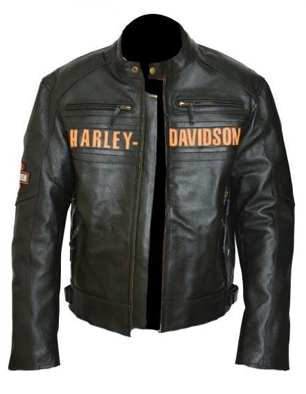 ZK Manufacturer Men’s HD Votary Color Blocked Black Vintage Riding Biker Leather Jacket Motorcycle Leather Jacket for Men's (as1, alpha, l, regular, regular, Tripple Vent Jacket)