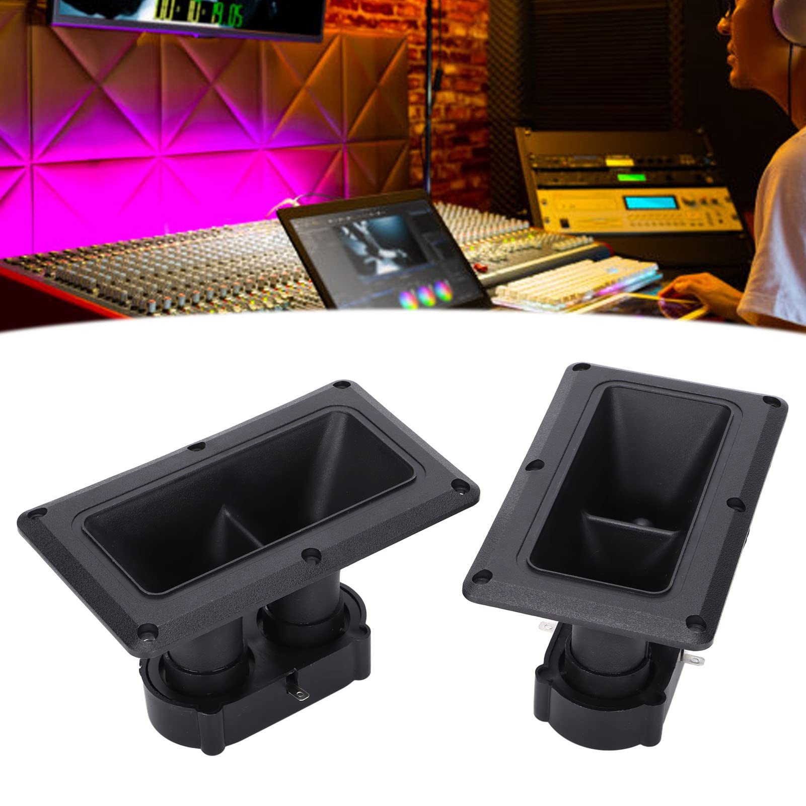 Wide Dispersion Horn Tweeter Dual Drive Ceramic High Sensitivity Piezoelectric Speaker Tweeters