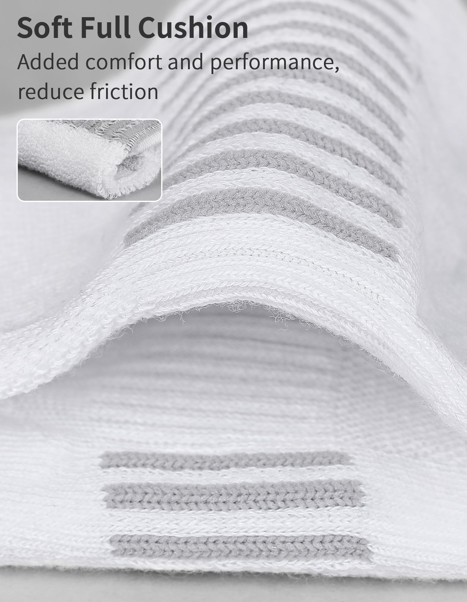 Airacker No Show Socks Womens Athletic Cushioned Low Cut Sports Running Ankle Socks for Women 6 Pairs