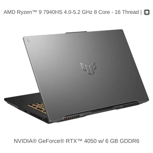 HIDevolution ASUS TUF Gaming A17 FA707XU 17.3" FHD 144Hz, 4.0 GHz Ryzen 9 7940HS, RTX 4050, 32 GB DDR5 RAM, 1 TB PCIe SSD, Windows 11 Pro